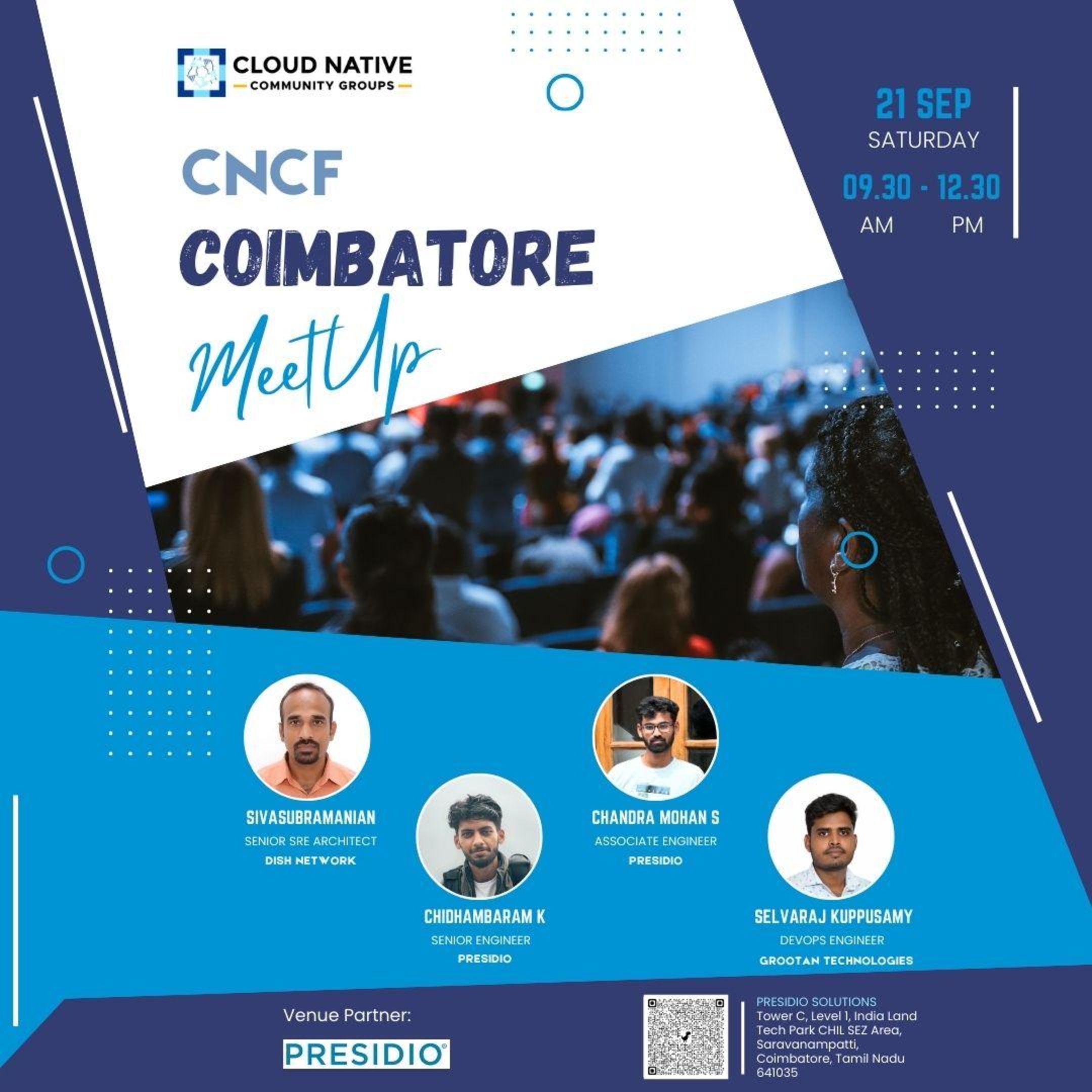 See Cloud Native Coimbatore - Sep 2024 Meetup at CNCF Cloud Native Coimbatore